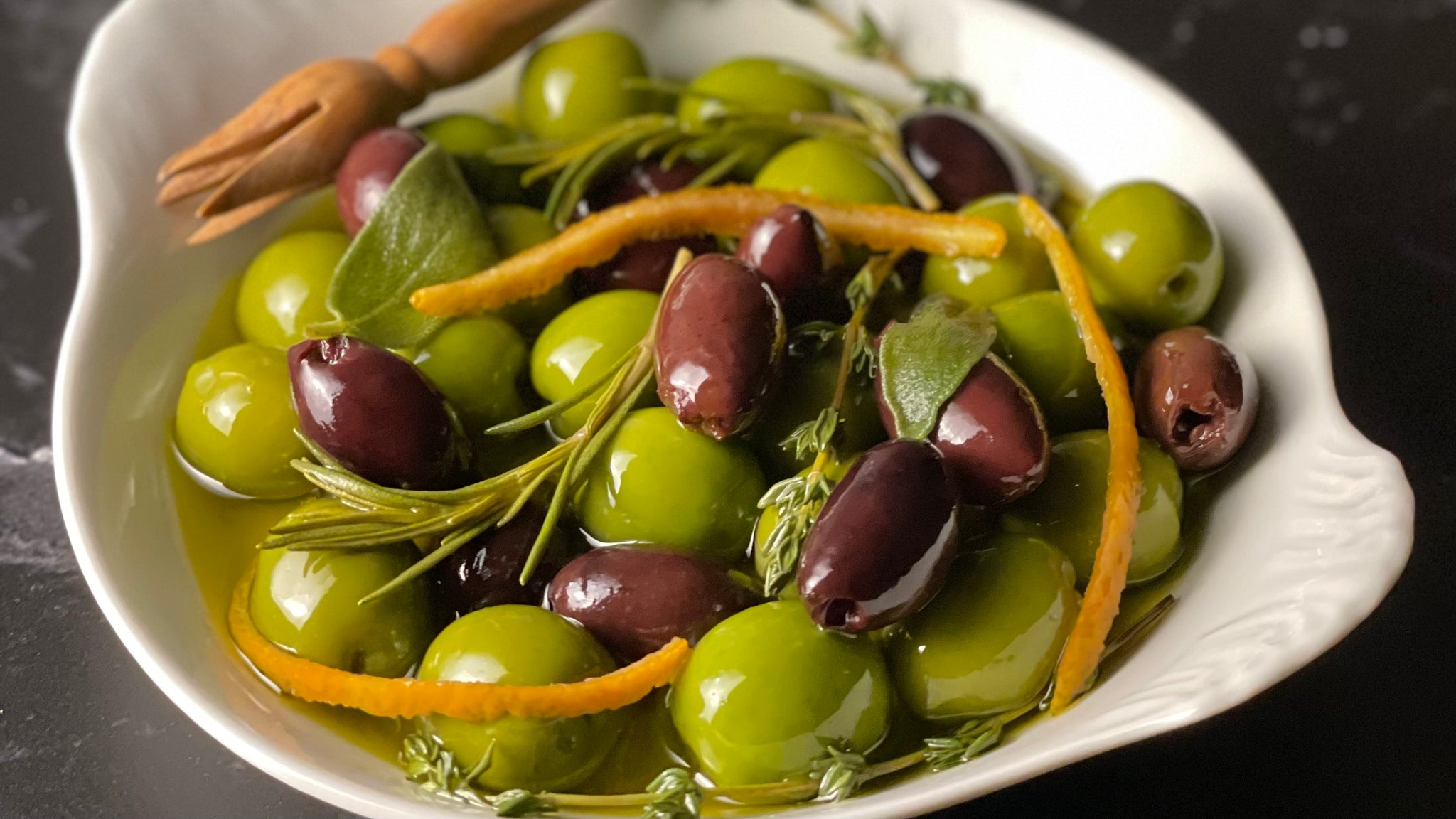 Warm Herbed Olives for Easy Entertaining
