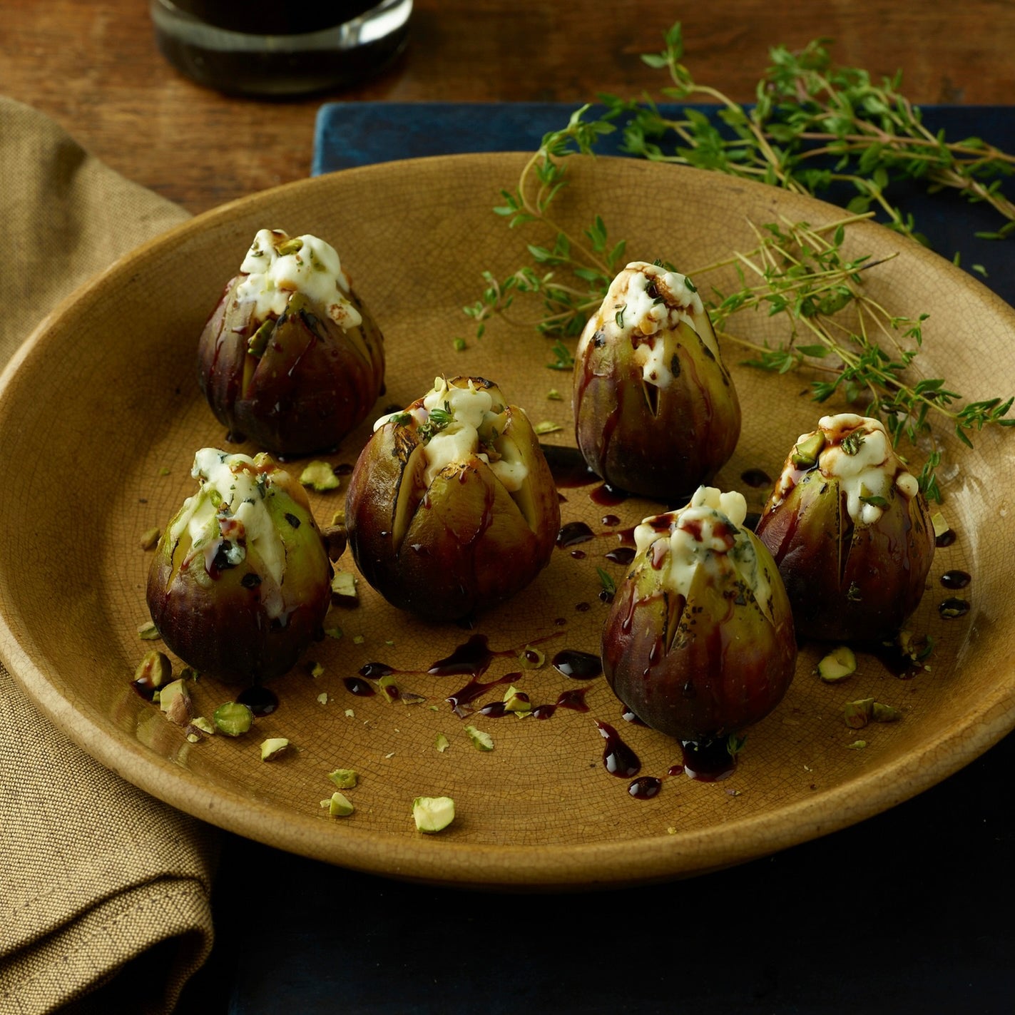 Warm Figs with Goat Cheese and Balsamic Vinegar– American Olive Farmer